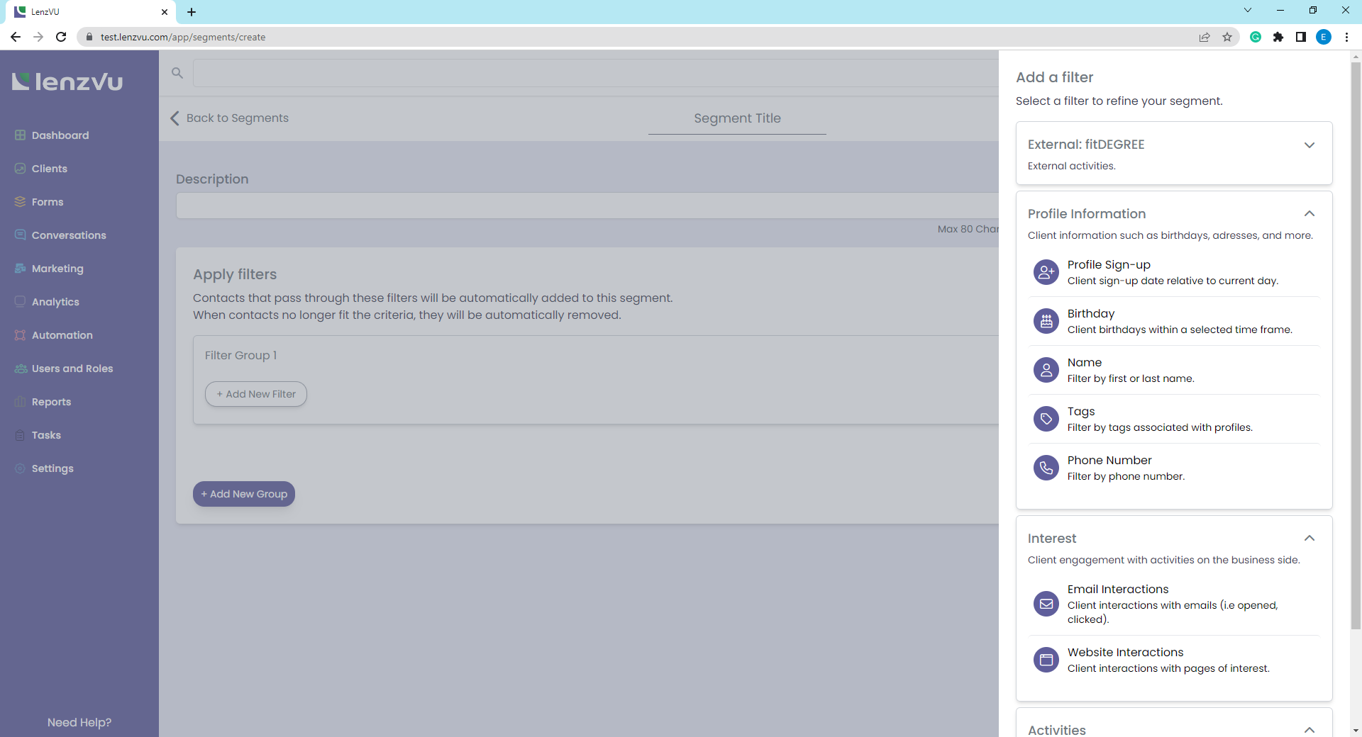 How can I send a personalized birthday email to my clients in fitDEGREE ...