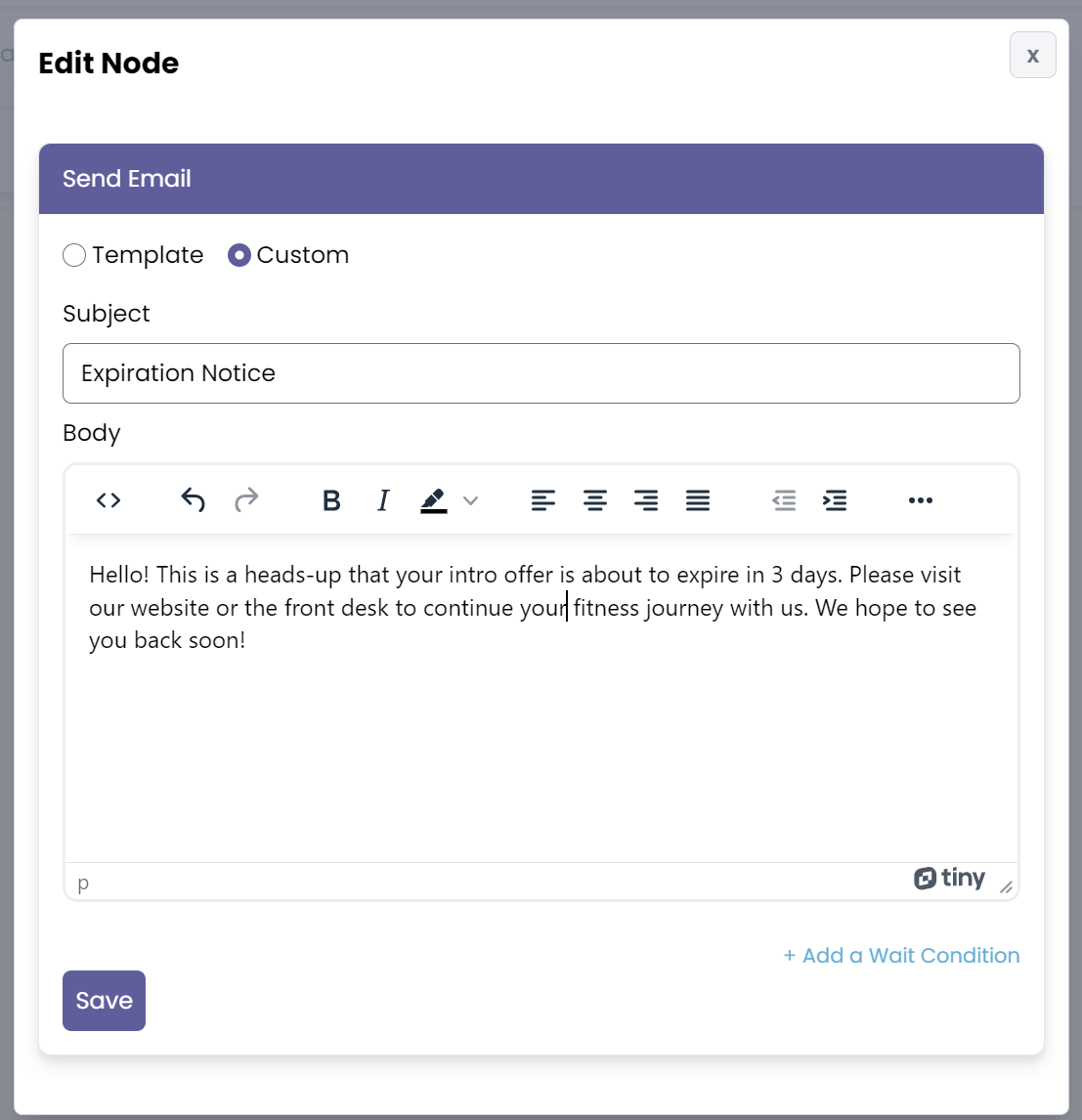 How To Set Up a 3 Days Left in an Intro Offer Notice Automation - LenzVU