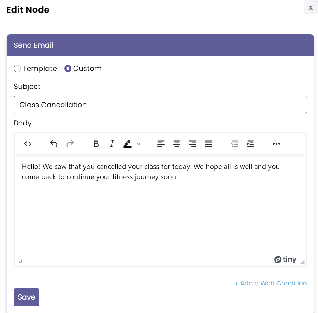 How To Set Up an Automation for Class Cancellation Confirmations - LenzVU