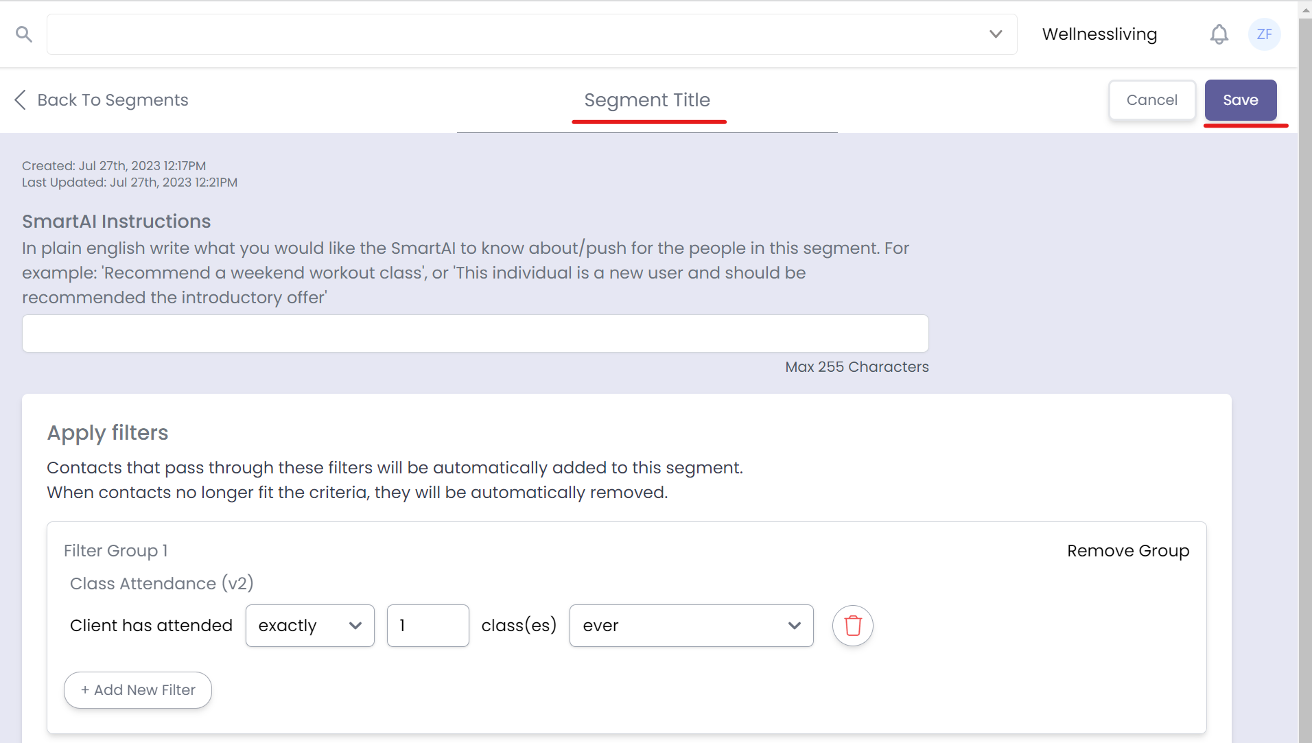 How To Segment By Class Attendance - LenzVU