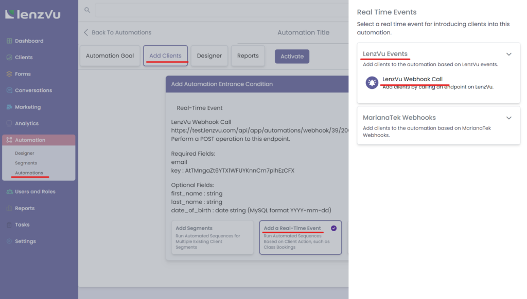 How To Enter Clients Into Automations With Zappier - LenzVU